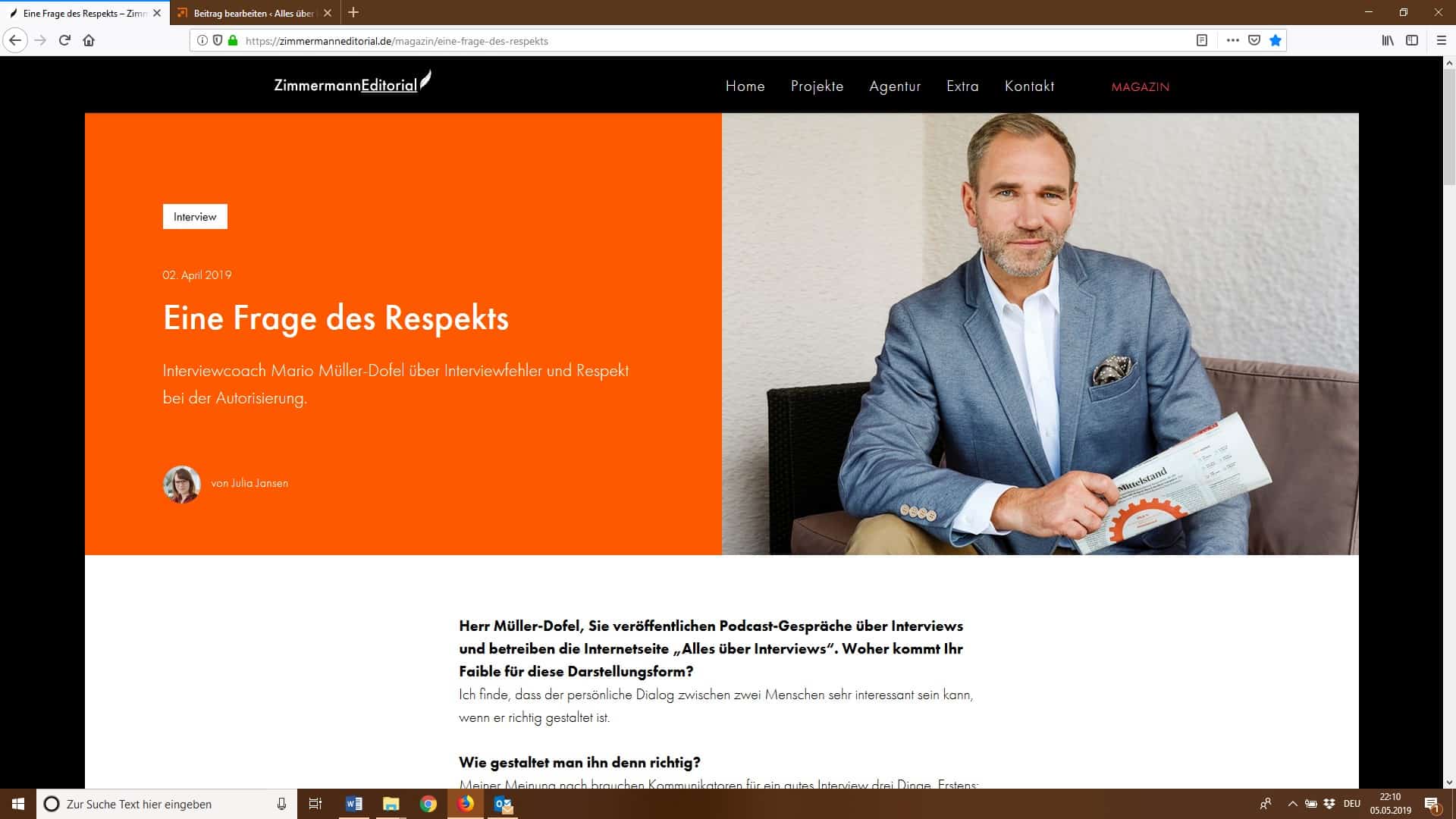 Interview-Portal-Macher im Interview bei Zimmermann Editorial